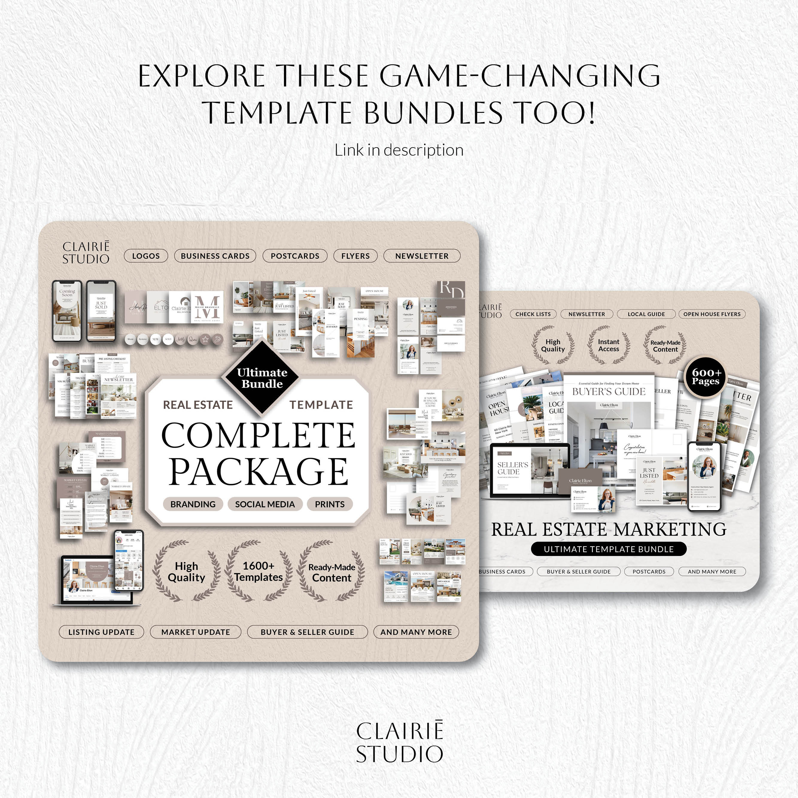 Real Estate Social Media Template Bundle, Real Estate Agent Marketing ...