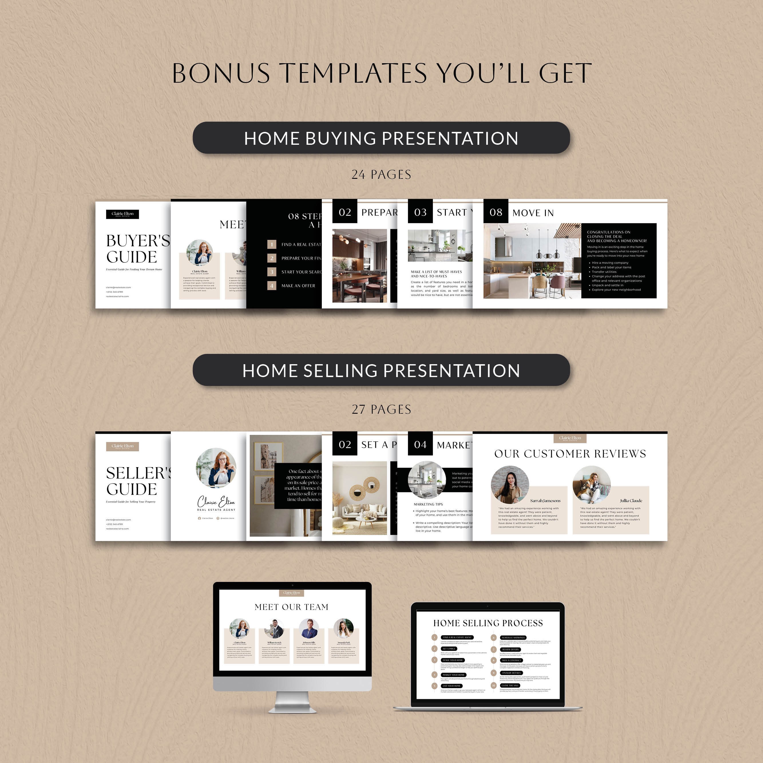 Real Estate Buyer and Seller Guide Bundle, Home Selling Buying Process ...