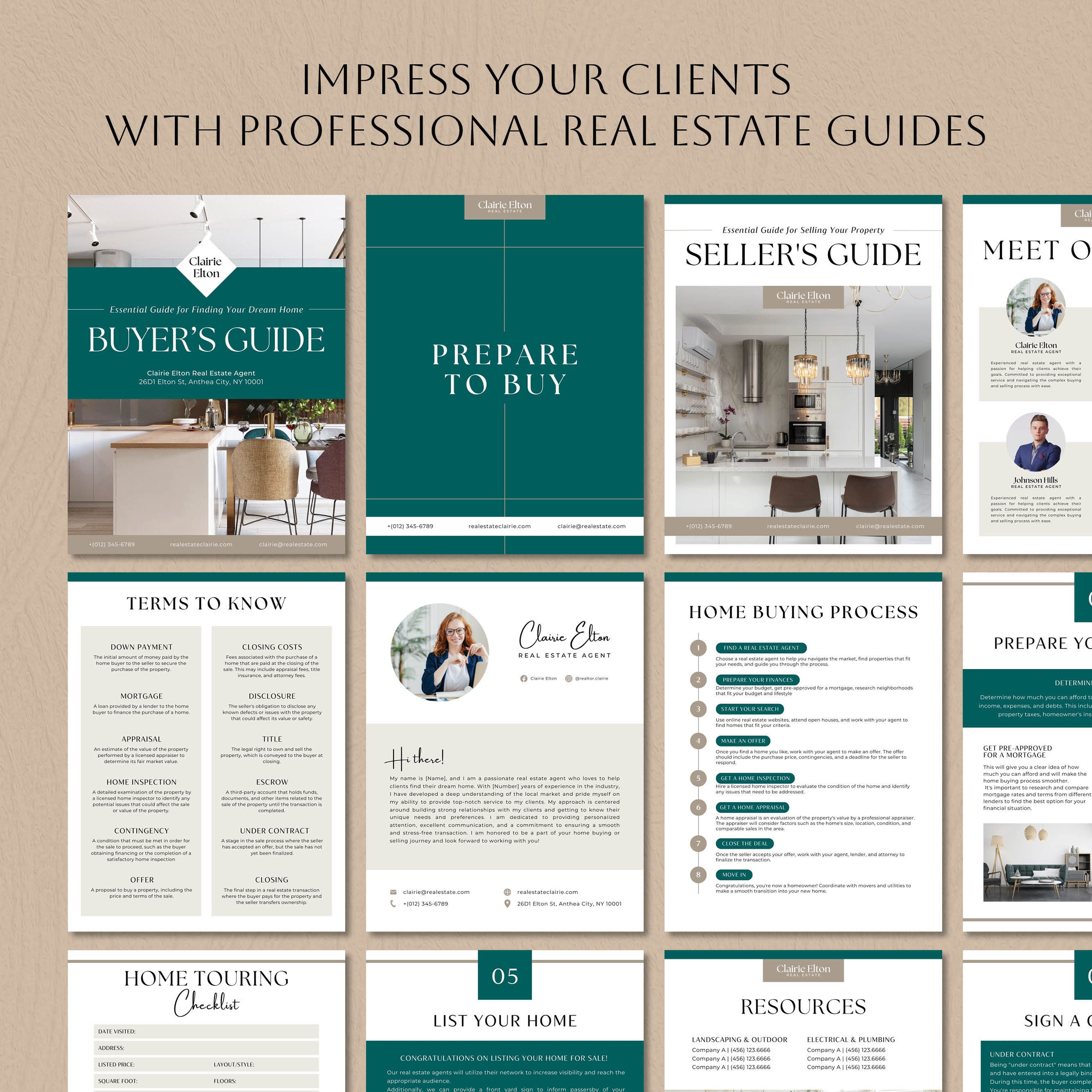 Real Estate Guide Template Bundle, Home Selling Buying Process, Buyer ...