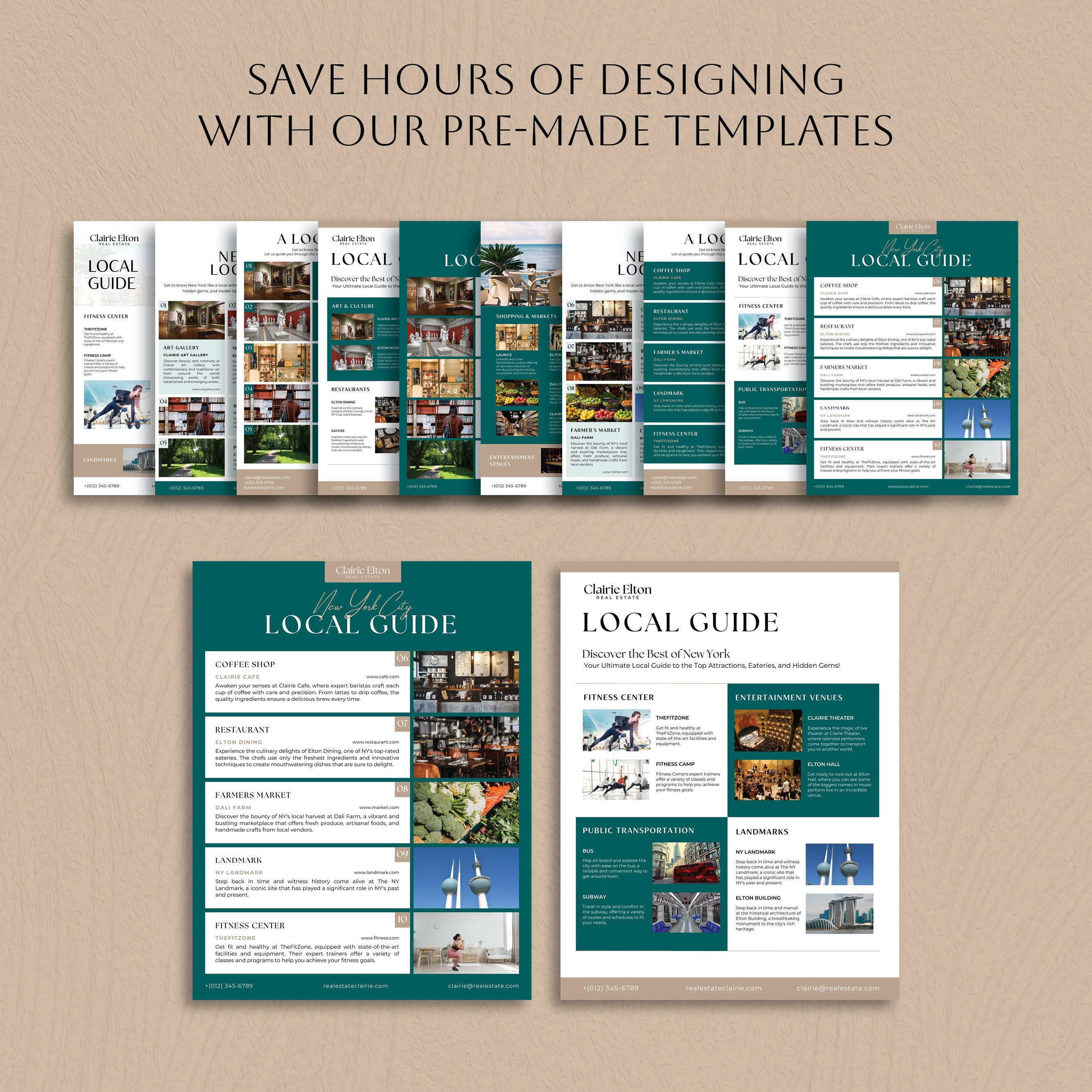 Printable Local Guide Template Bundle Real Estate Marketing - Etsy