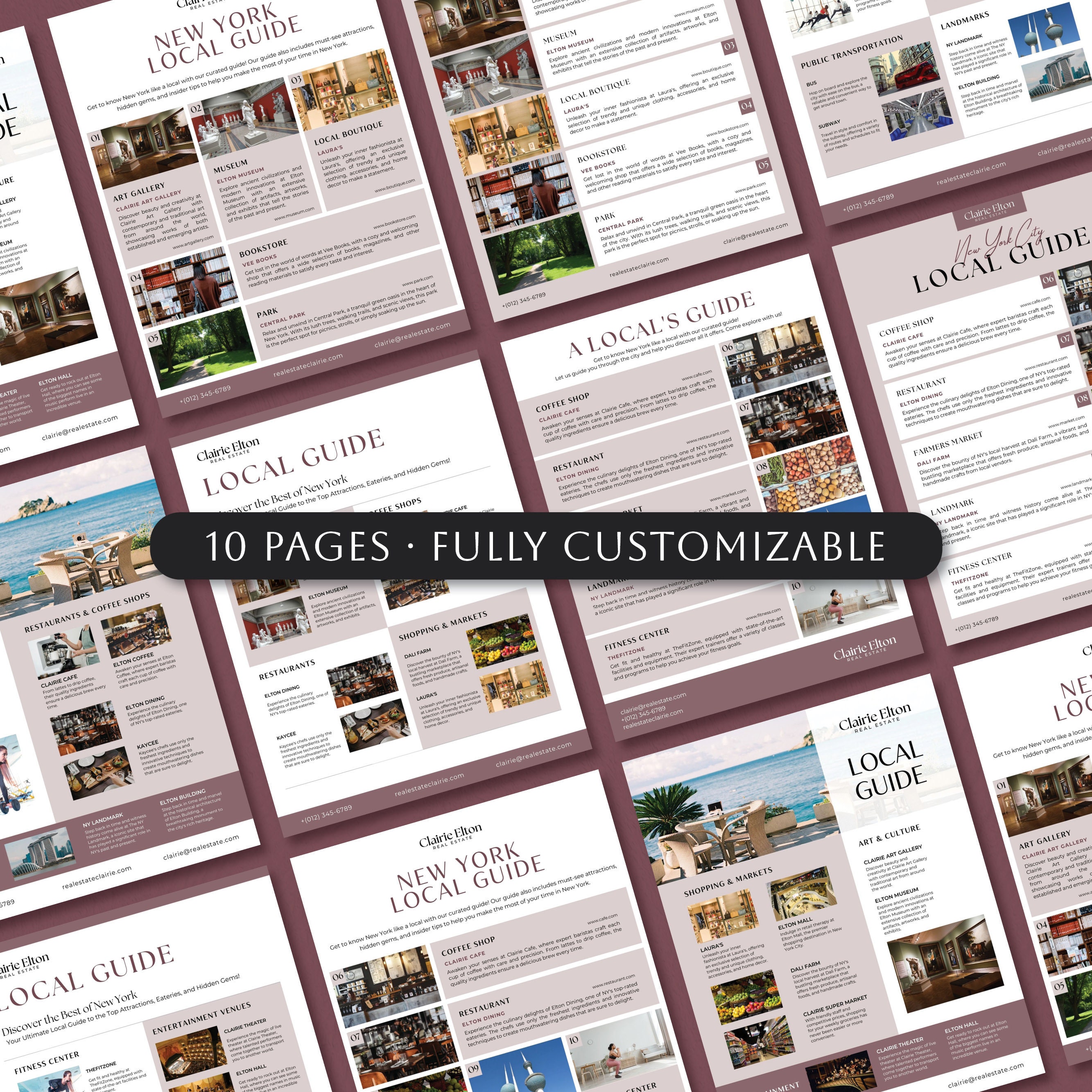 Real Estate Local Guide Template Bundle, Real Estate Marketing Kit ...