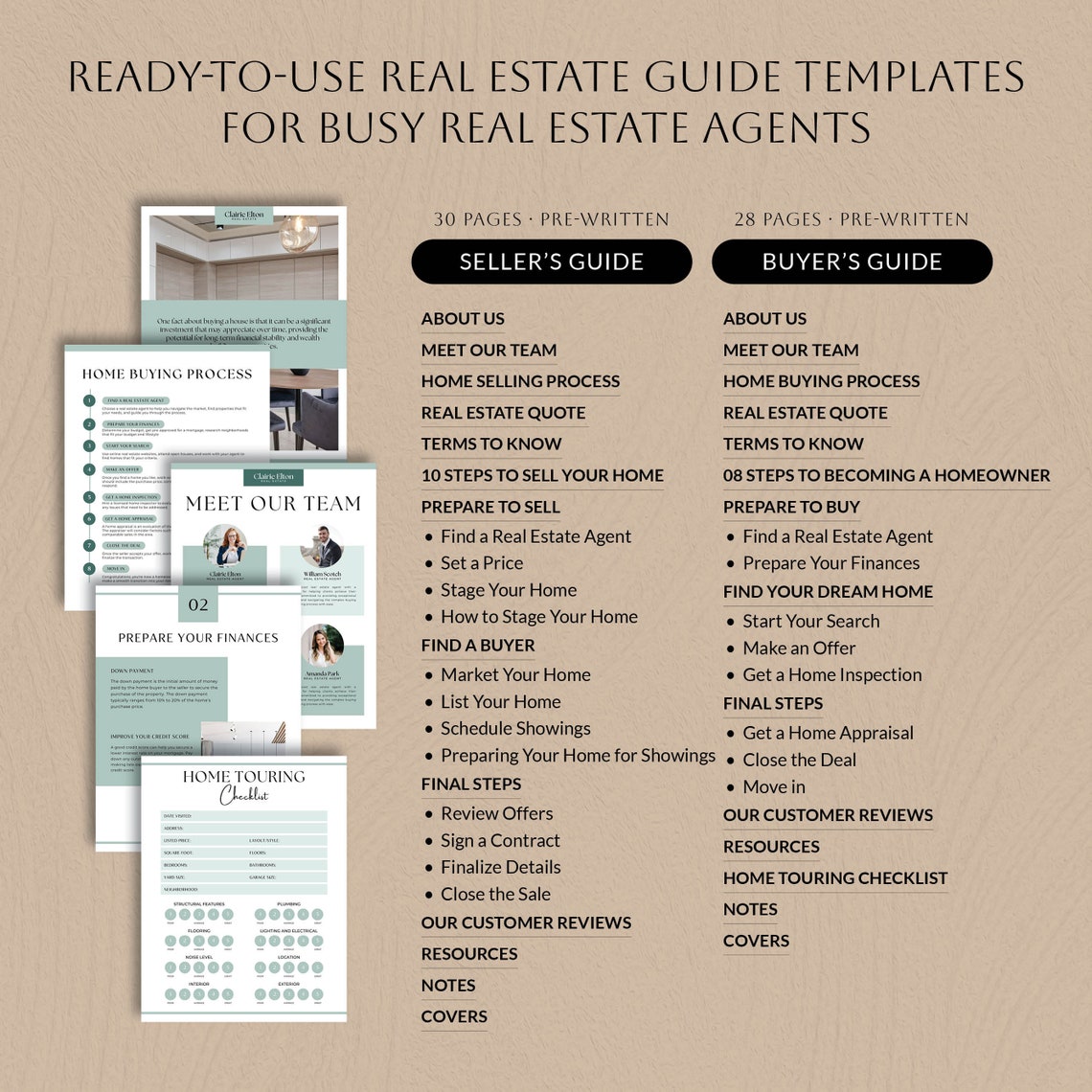 Real Estate Buyer and Seller Guide Bundle, Home Selling Buying Process ...
