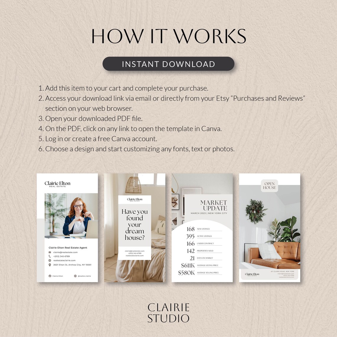 Modern Real Estate Marketing Template Bundle, Real Estate Agent Social ...