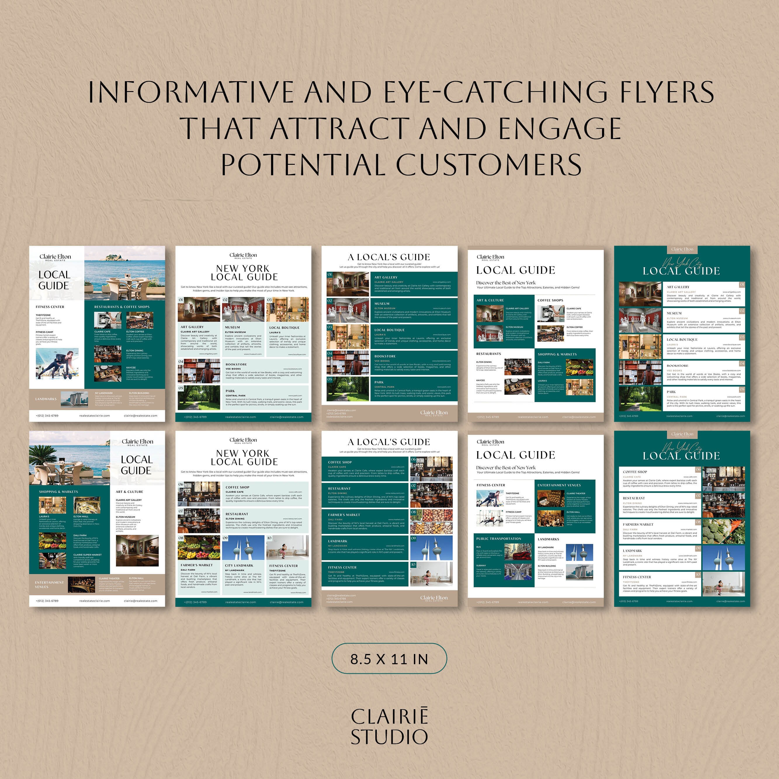 Printable Local Guide Template Bundle Real Estate Marketing - Etsy