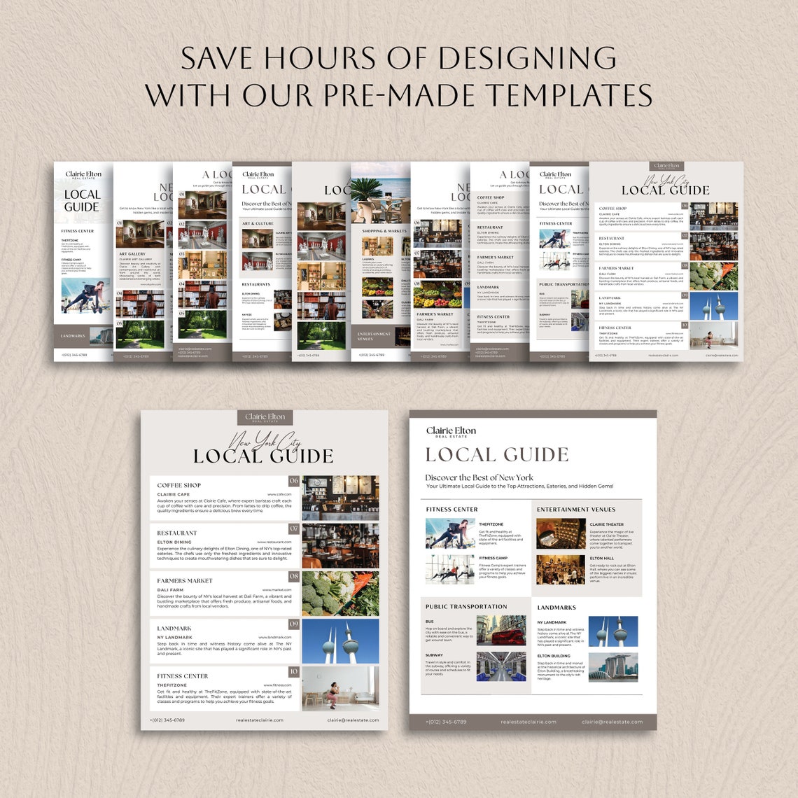 Printable Local Guide Template Bundle Real Estate Marketing - Etsy