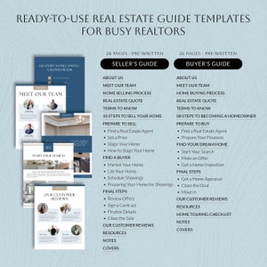 Printable Real Estate Guide Bundle, Home Selling Buying Process, Buyer ...