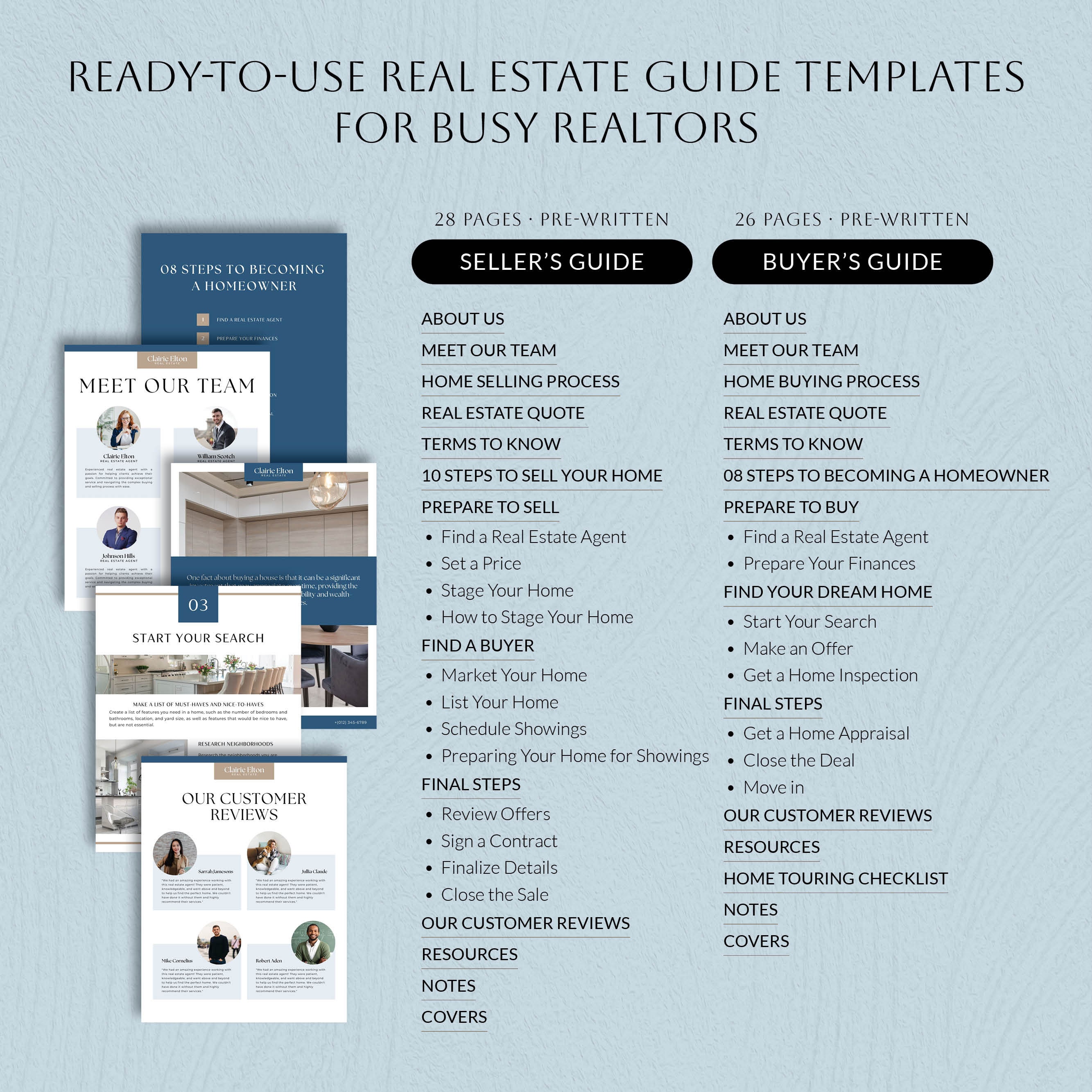 Printable Real Estate Guide Bundle, Home Selling Buying Process, Buyer ...