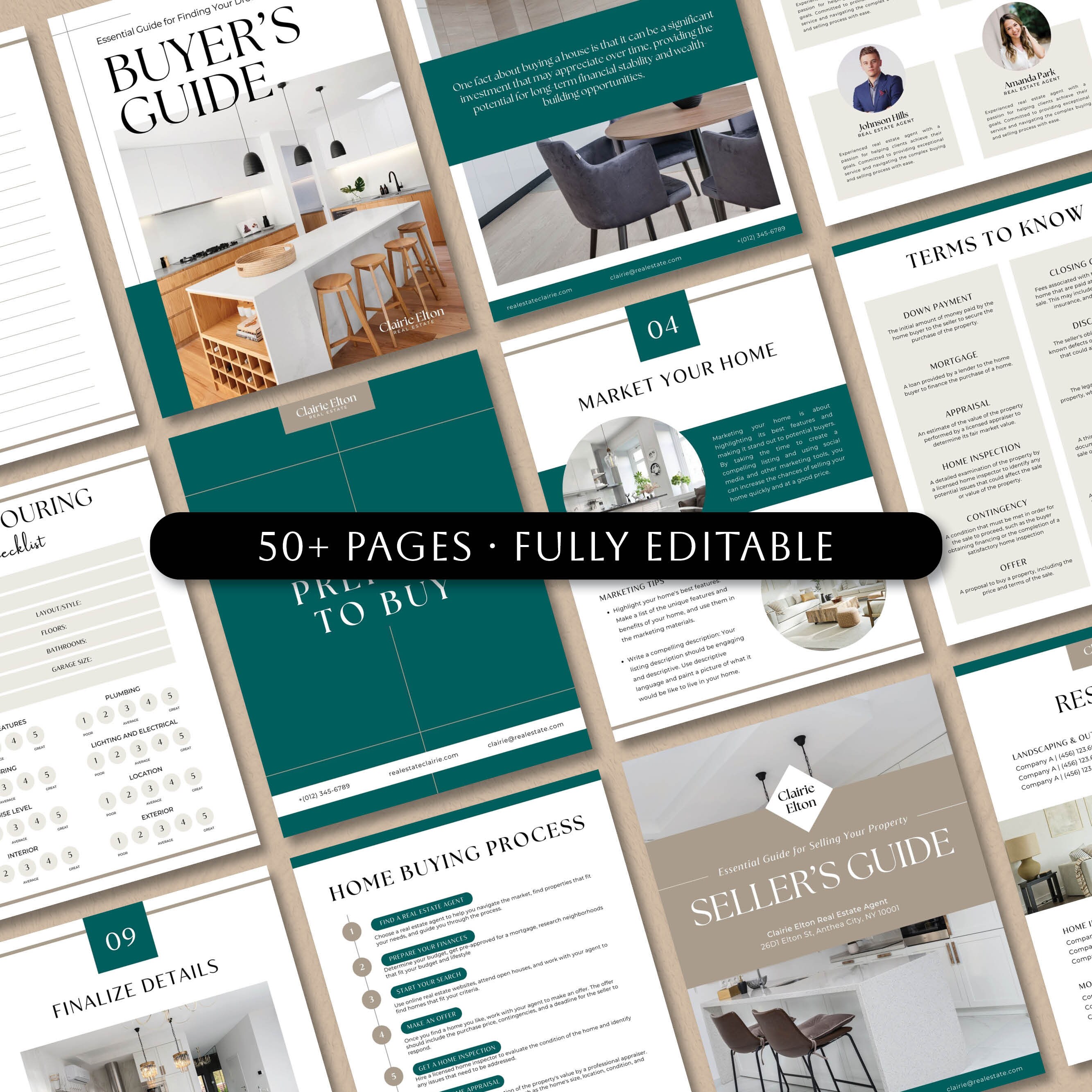 Real Estate Guide Template Bundle, Home Selling Buying Process, Buyer ...