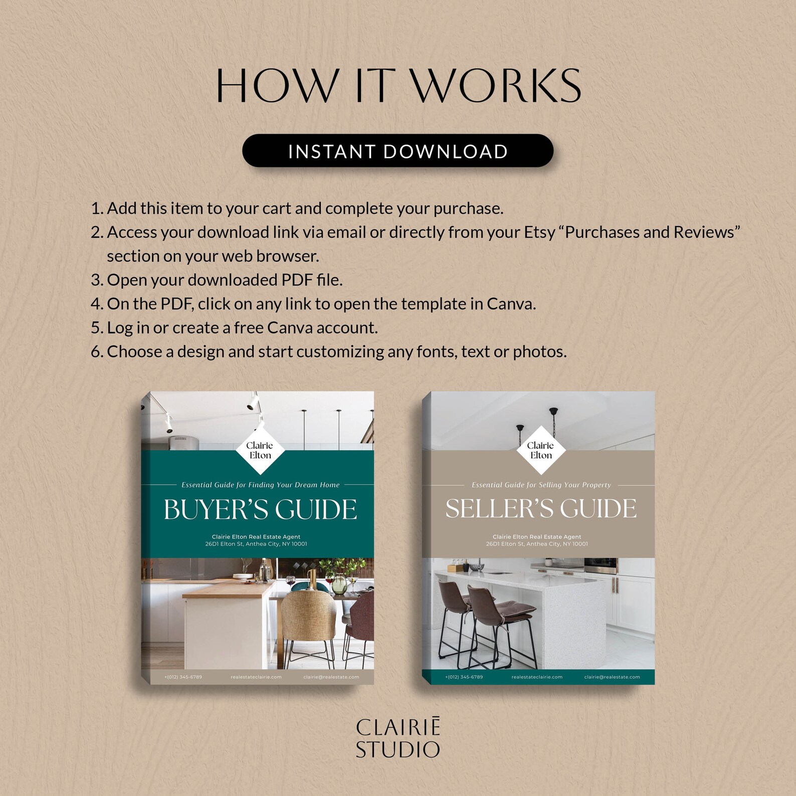 Real Estate Buyer and Seller Guide Bundle, Home Selling Buying Process ...