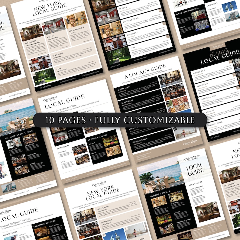 Luxury Real Estate Local Guide Template Bundle, Real Estate Agent ...