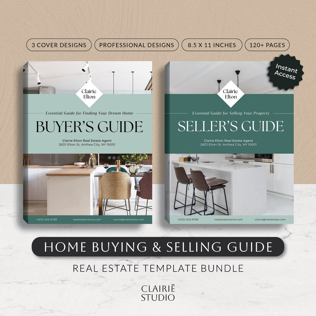 Real Estate Buyer and Seller Guide Bundle, Home Selling Buying Process ...