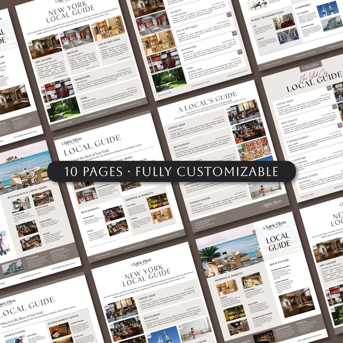 Printable Local Guide Template Bundle Real Estate Marketing - Etsy