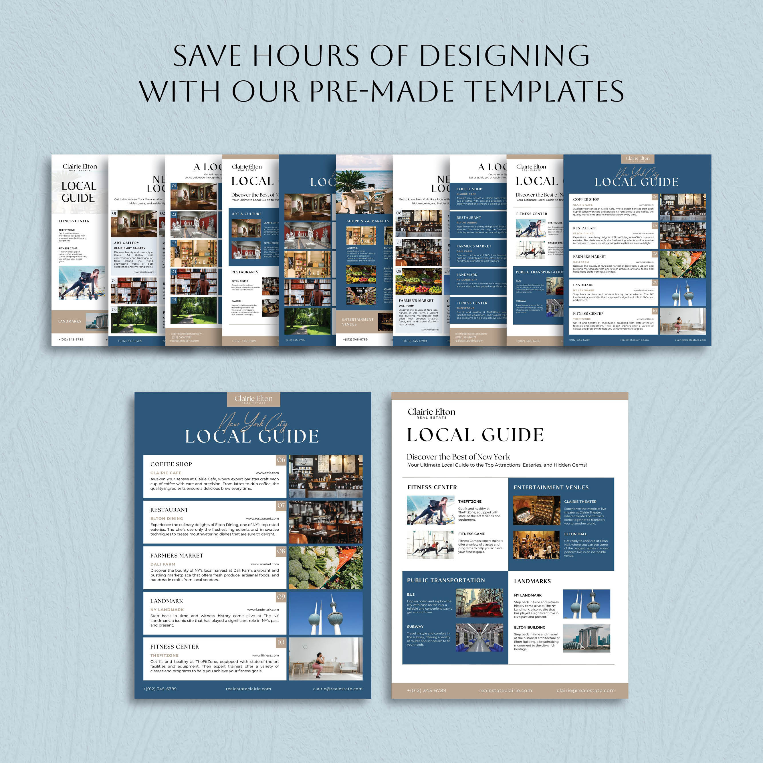 Real Estate Local Guide Template Bundle, Real Estate Marketing Kit ...
