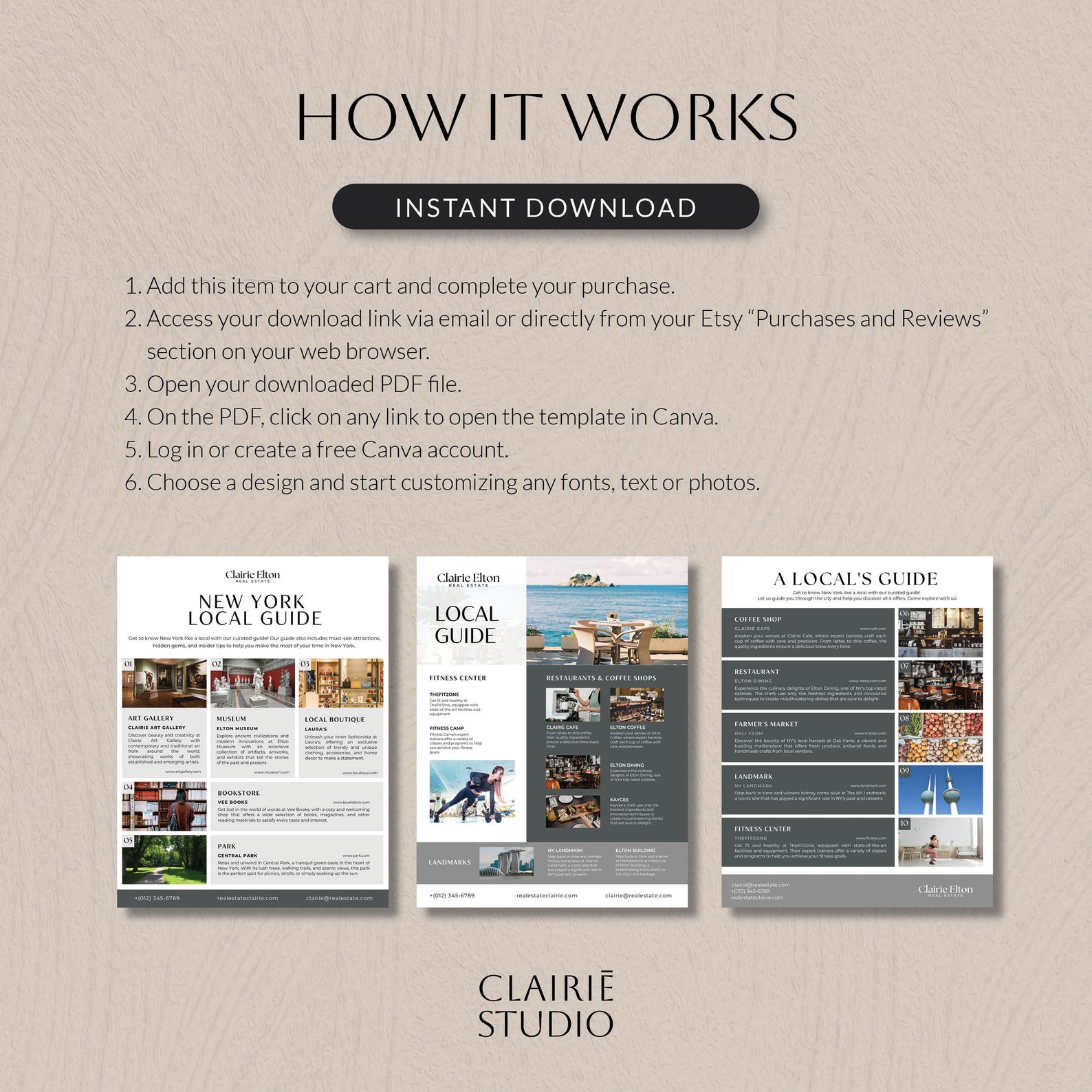 Local Guide Template Bundle, Real Estate Marketing Kit for Agents ...