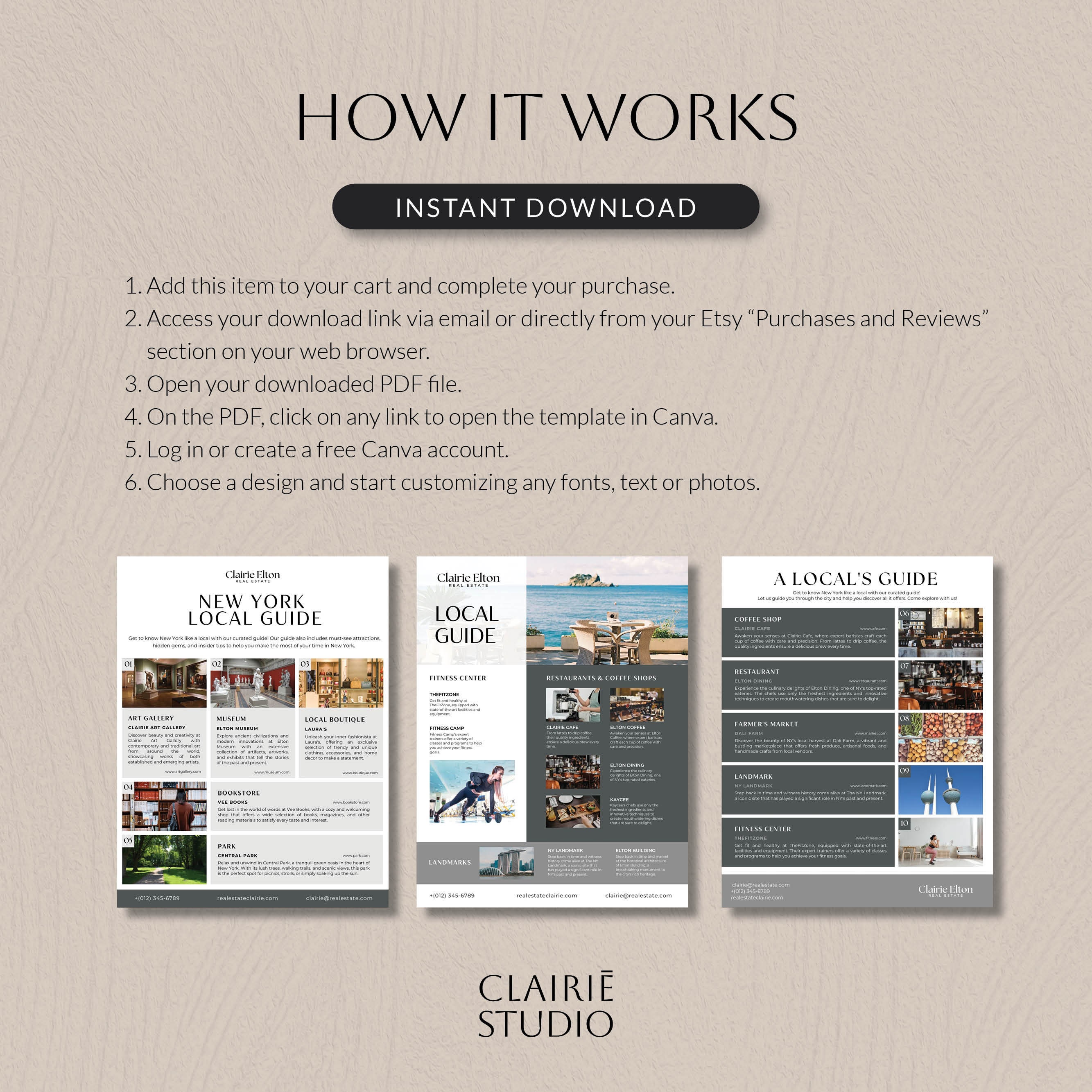 Local Guide Template Bundle, Real Estate Marketing Kit for Agents ...