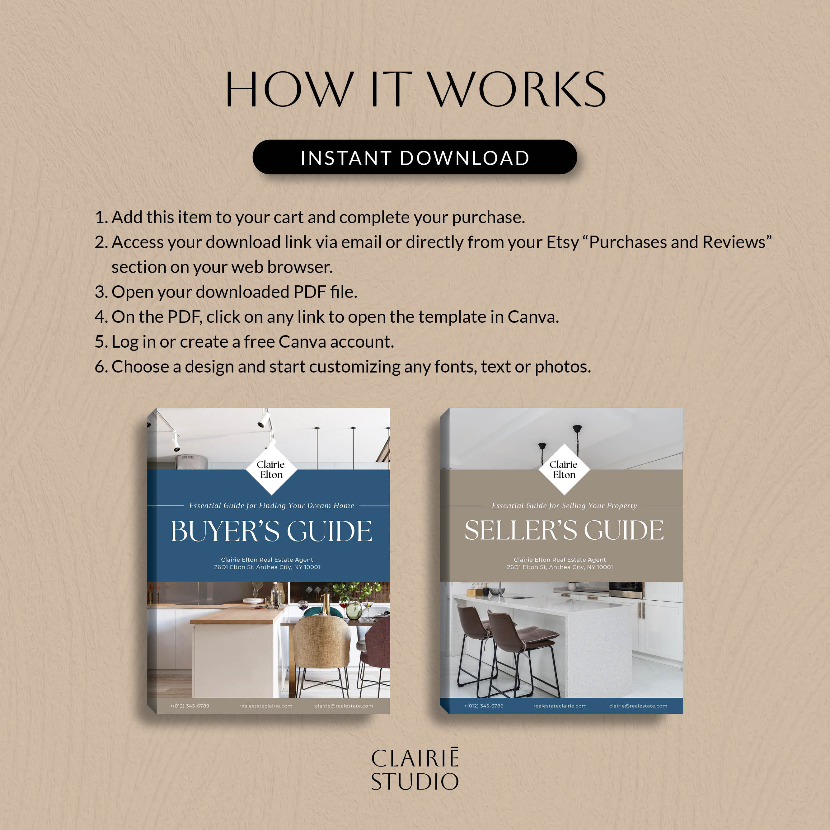 Real Estate Guide Template Bundle Home Selling Buying - Etsy