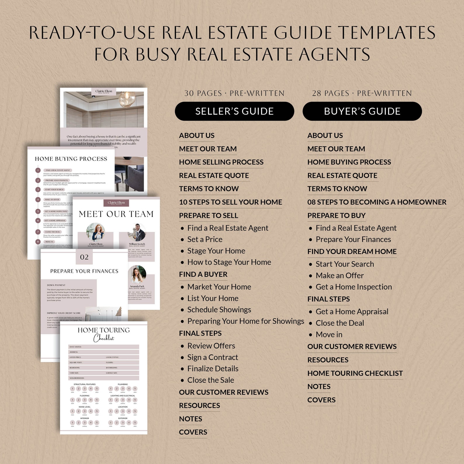 Home Buyer and Seller Guide Packet, Real Estate Selling Buying Process ...