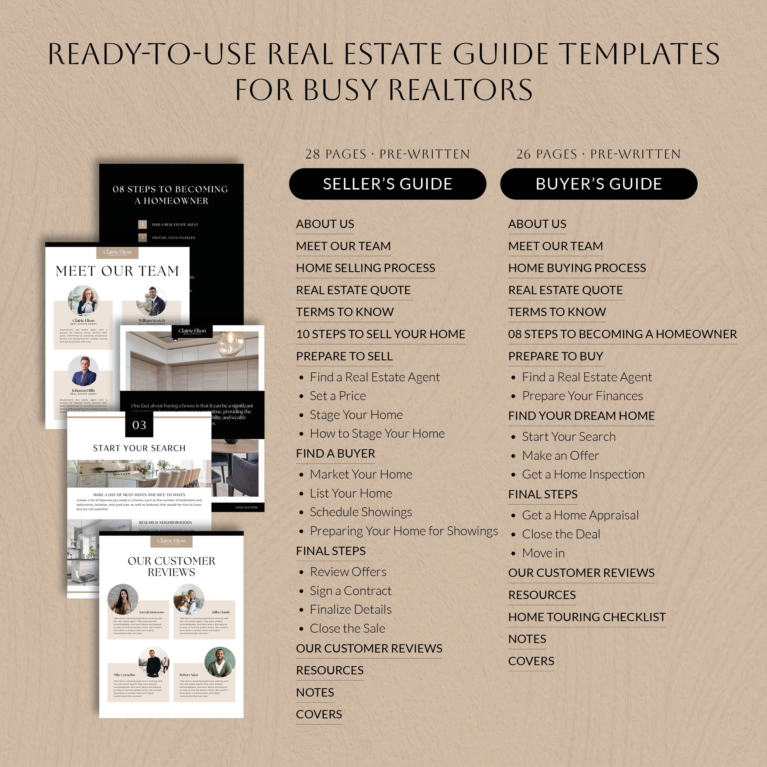 Real Estate Buyer and Seller Guide Bundle, Home Selling Buying Process ...