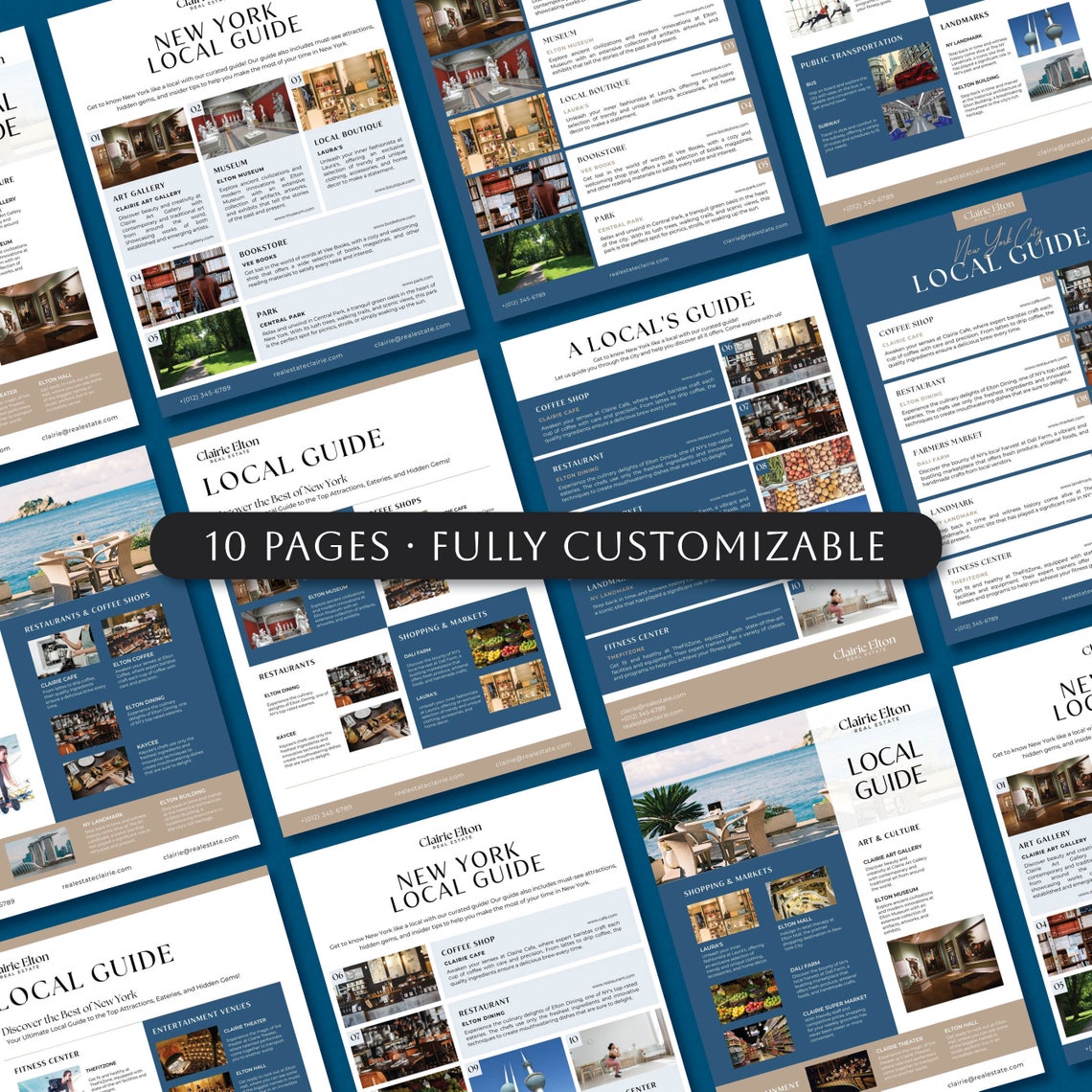 Printable Local Guide Template Bundle Real Estate Marketing - Etsy