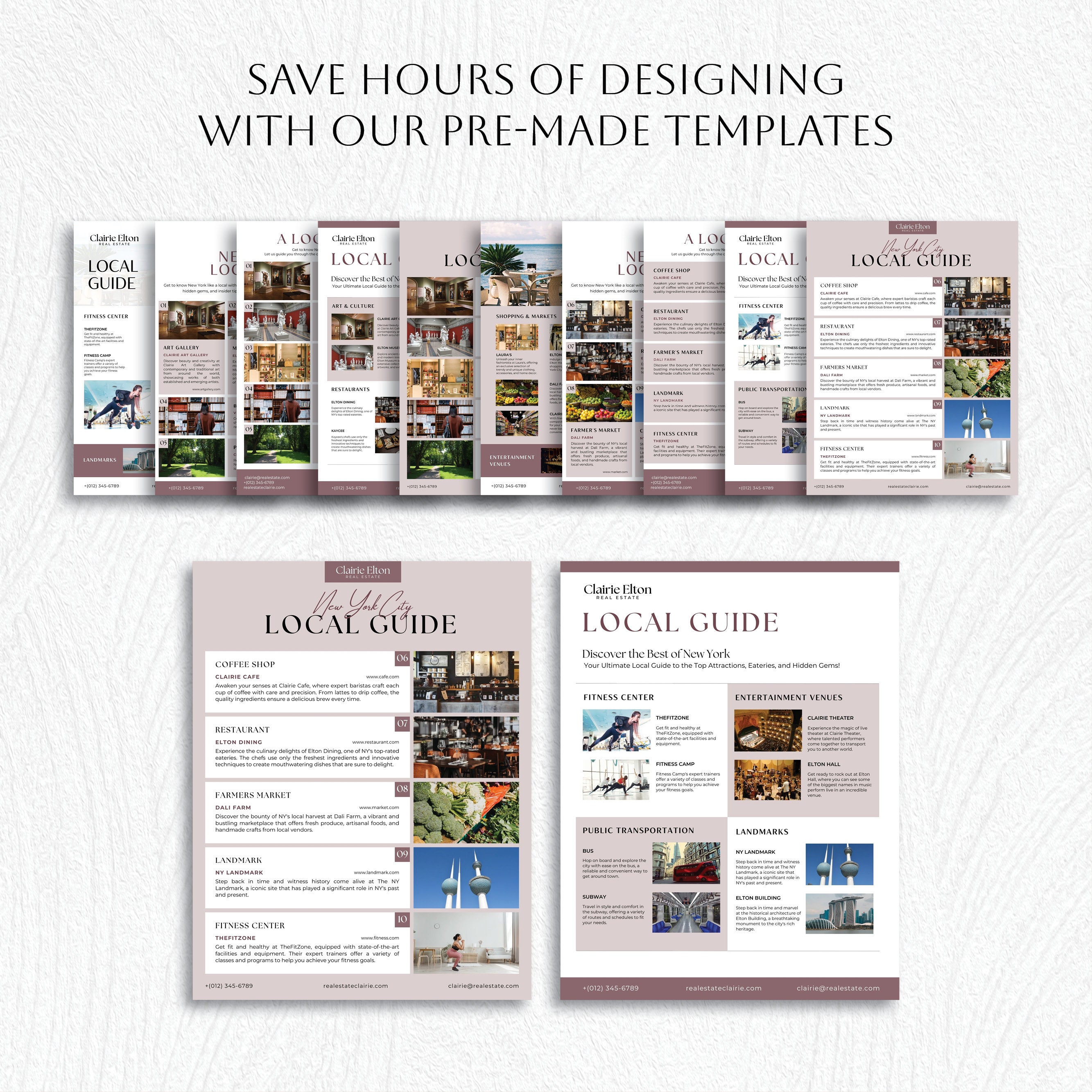 Real Estate Local Guide Template Bundle, Real Estate Marketing Kit ...