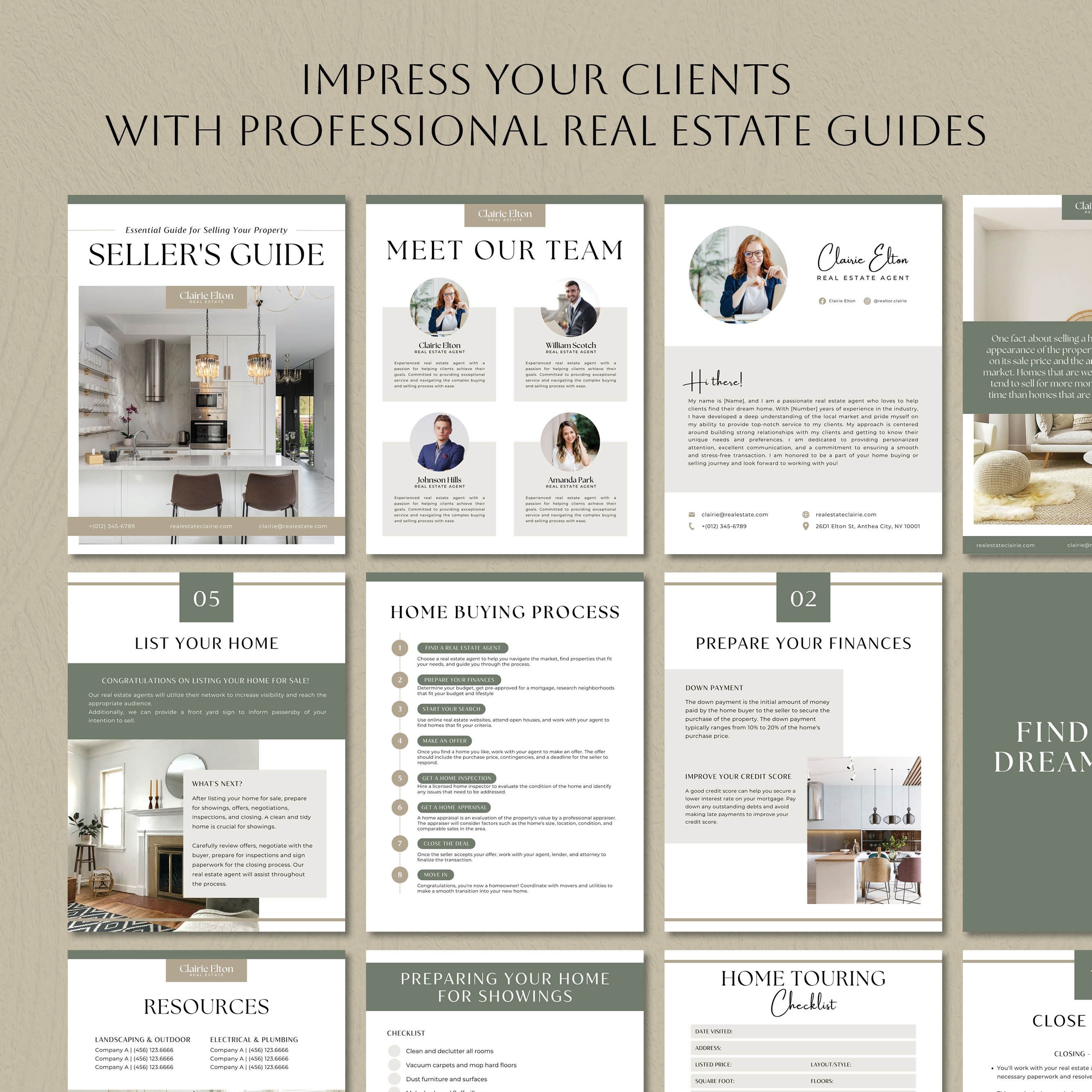 Modern Real Estate Marketing Kit, Buyer & Seller Packet Template Bundle ...