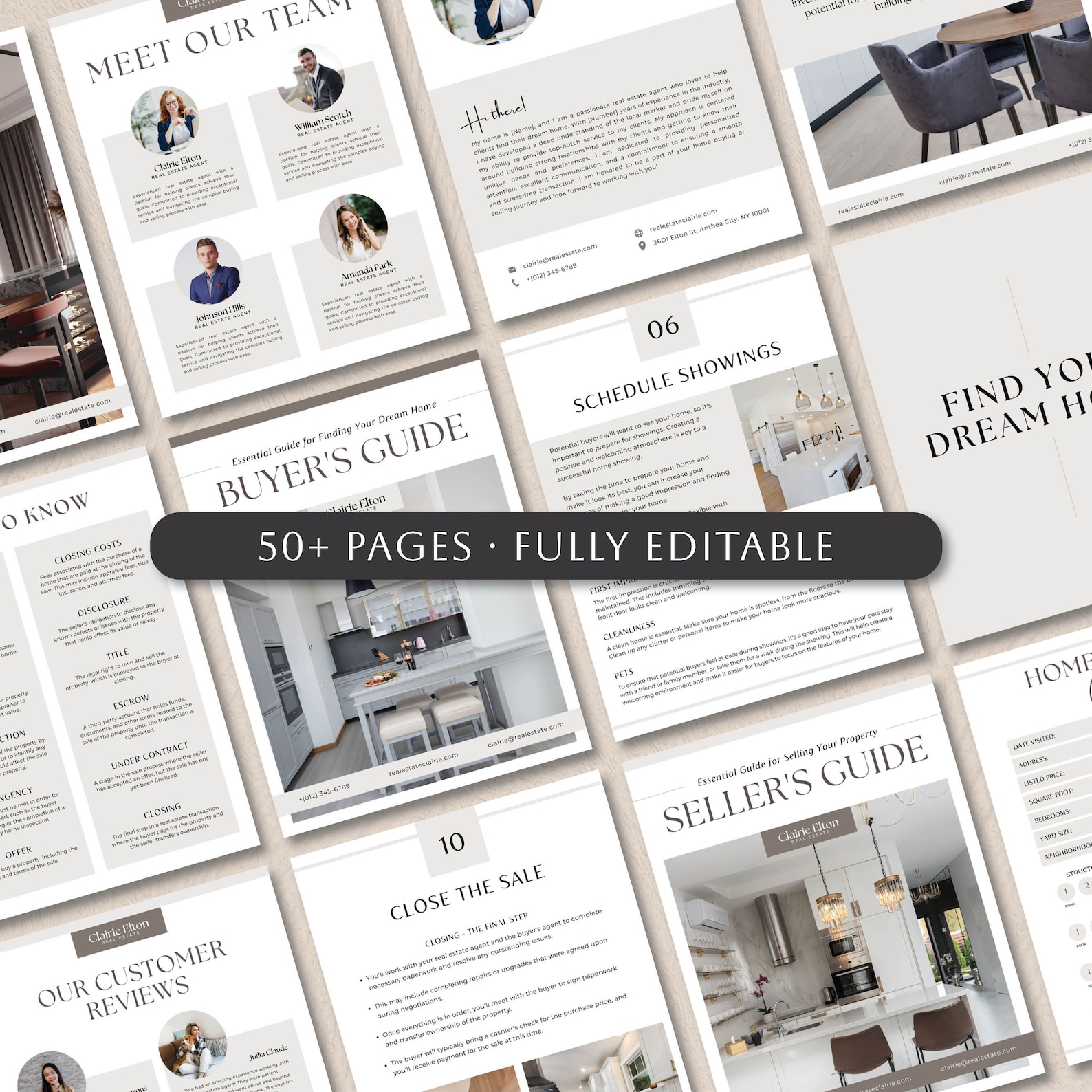 Printable Real Estate Guide Bundle, Home Selling Buying Process, Buyer ...