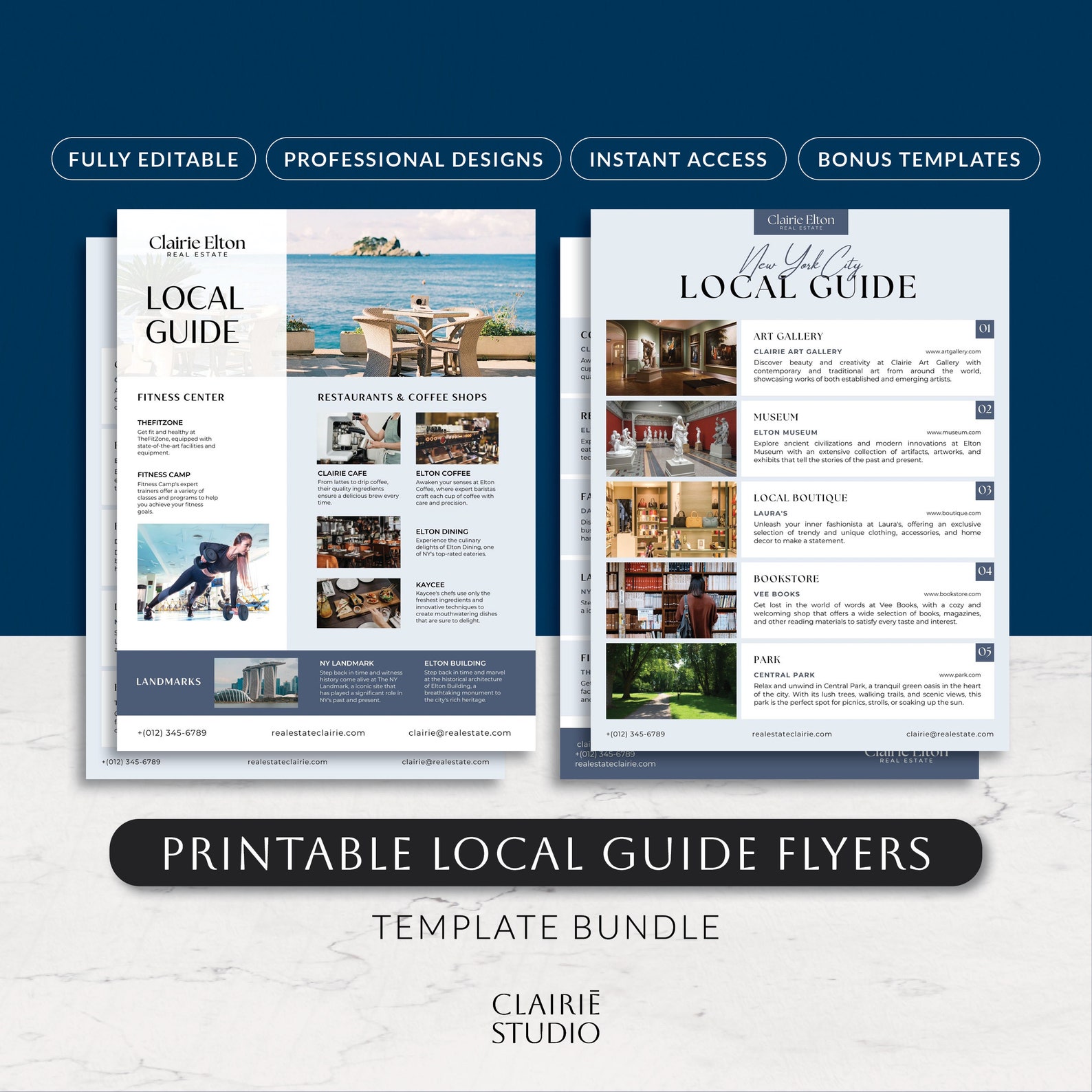 Real Estate Local Guide Template Bundle, Real Estate Marketing Kit ...