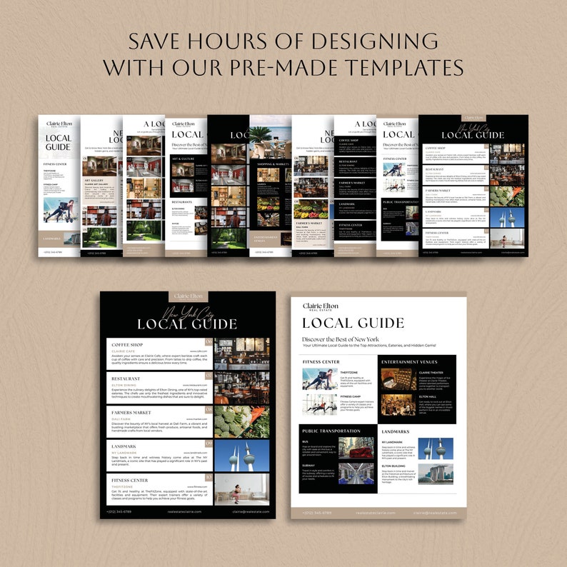 Luxury Real Estate Local Guide Template Bundle, Real Estate Agent ...