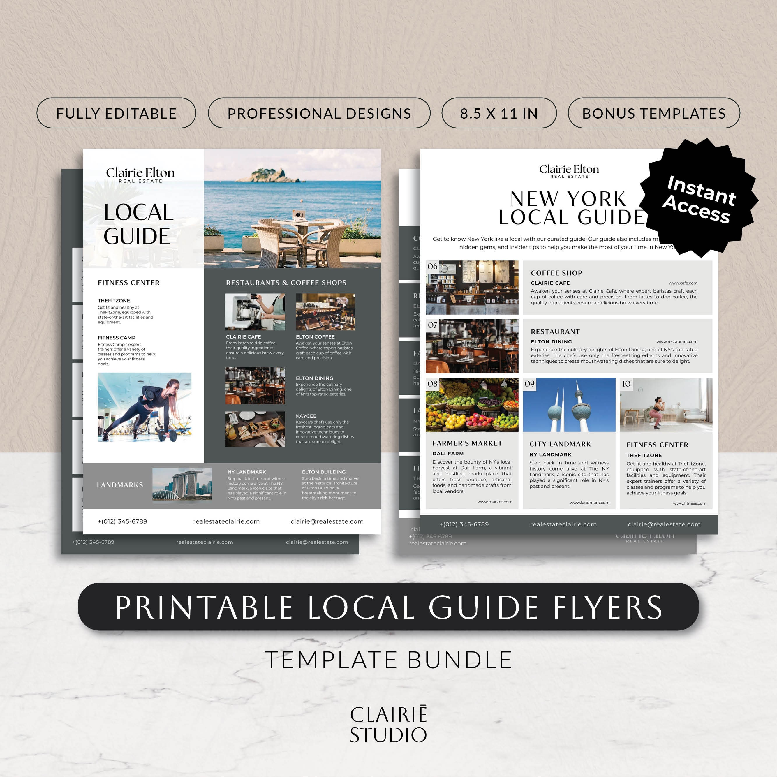 Local Guide Template Bundle, Real Estate Marketing Kit for Agents ...