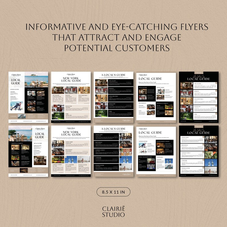 Printable Local Guide Template Bundle Real Estate Marketing - Etsy