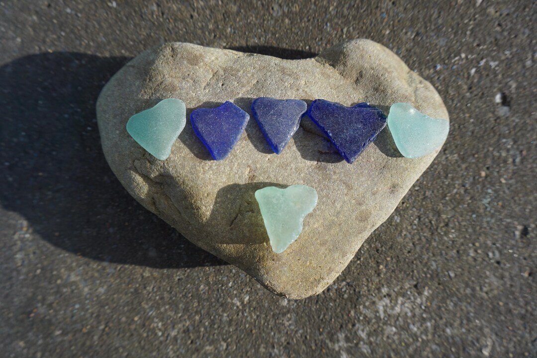 Heart Shaped Sea Glass, Beach Glass Hearts, Beach Hearts, Natural Glass ...