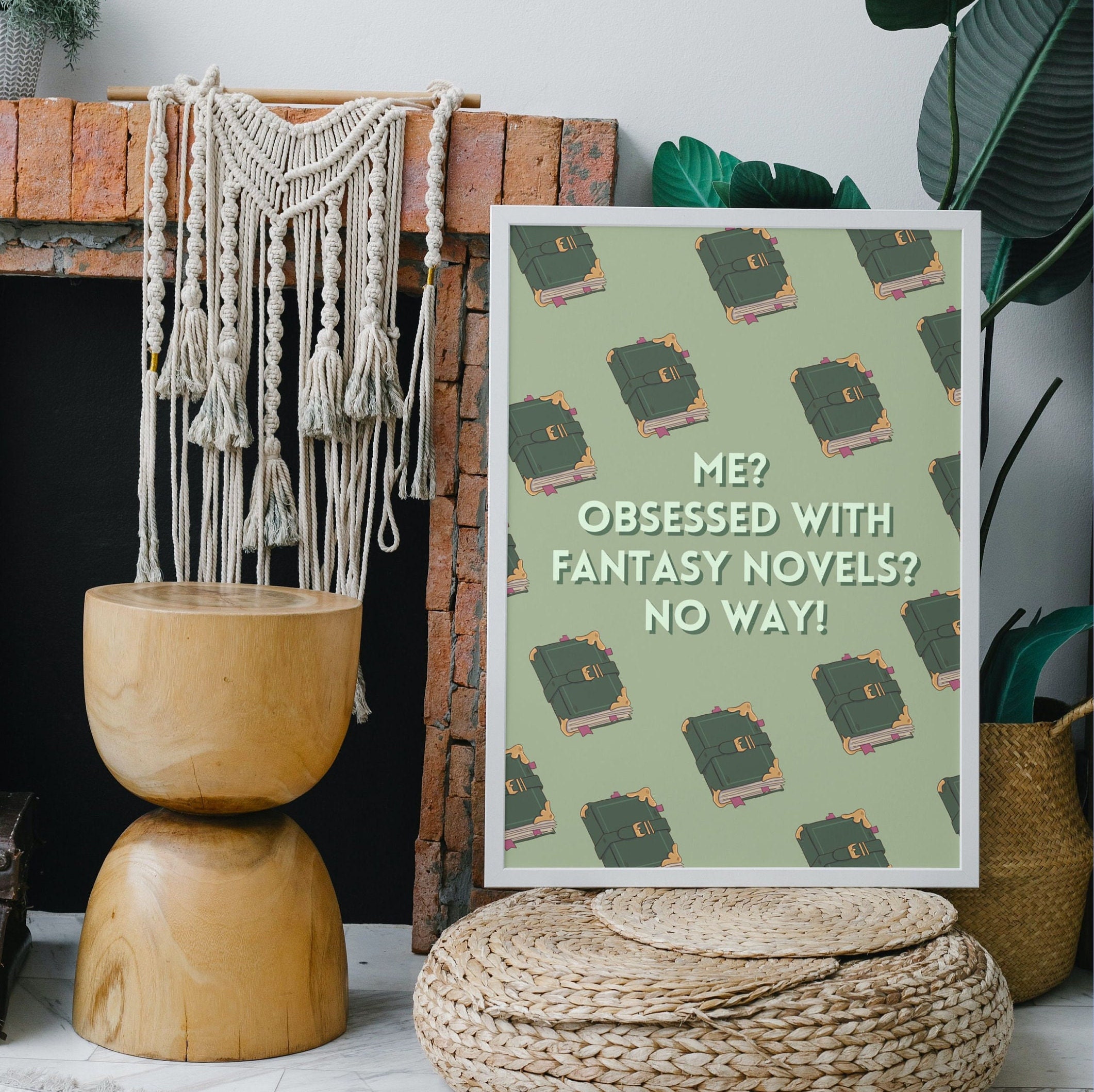 Fantasy Novel Obsessed Poster Instant Download Bookish - Etsy