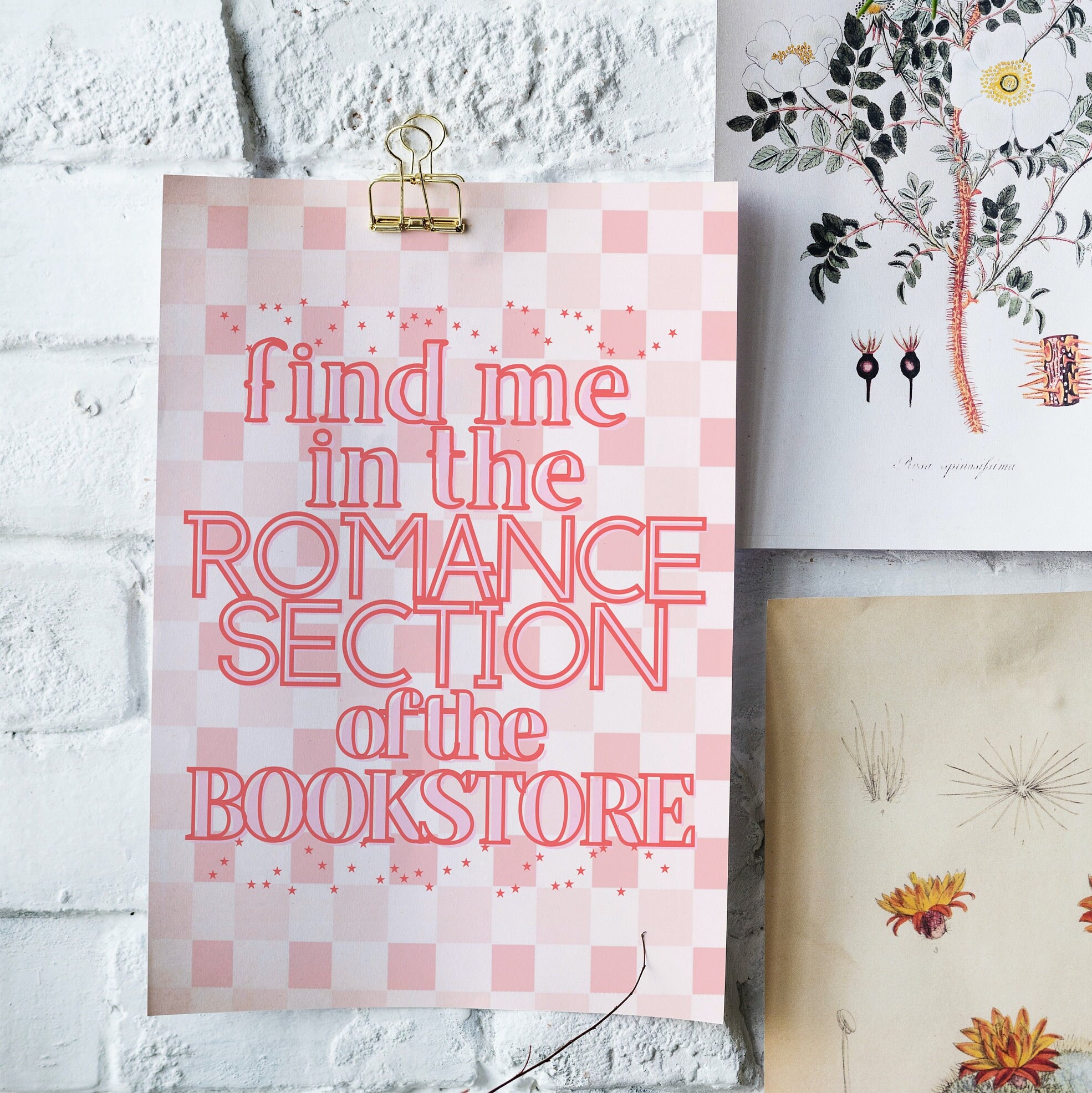 Bookstore Romance Section Poster Instant Download Bookish Poster ...