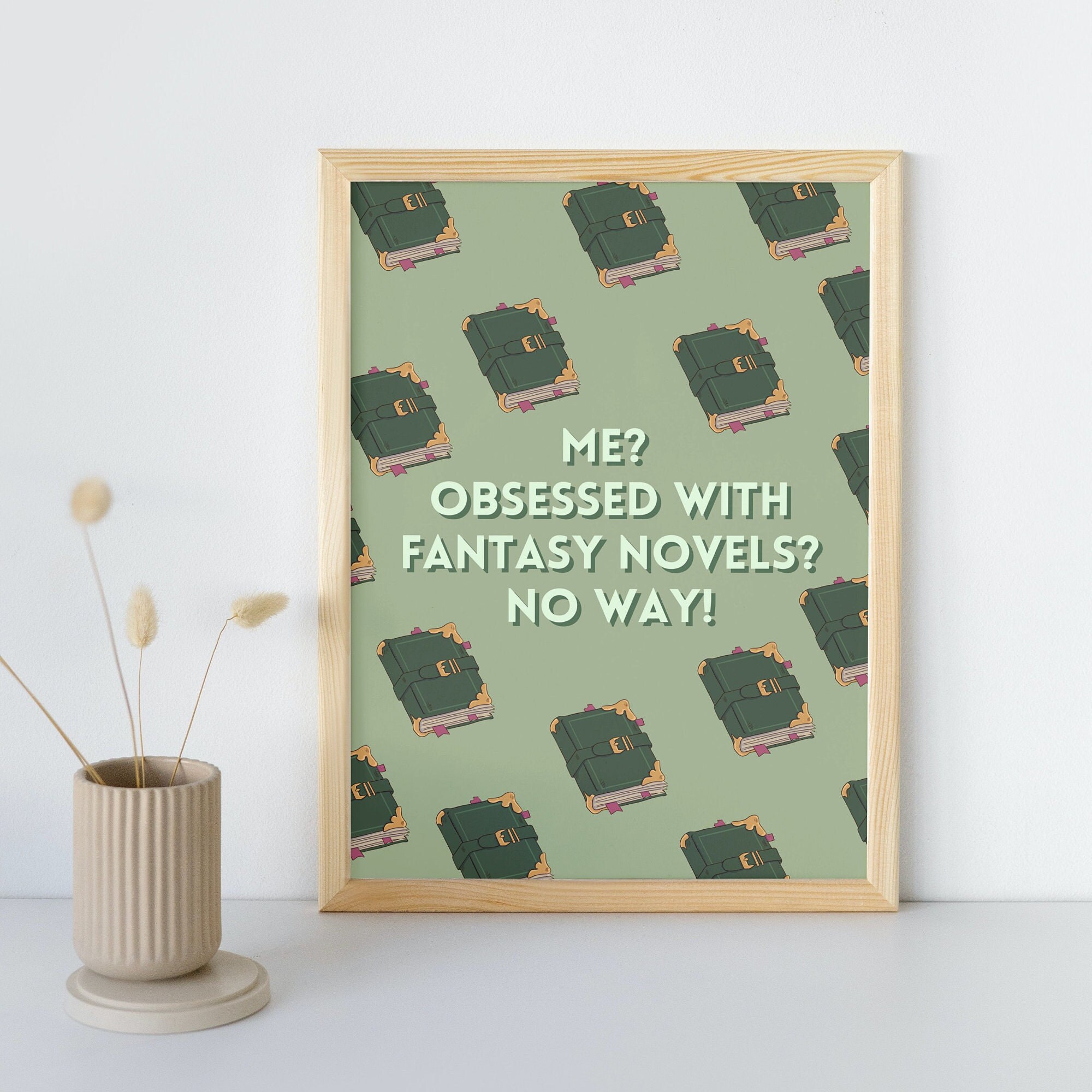 Fantasy Novel Obsessed Poster Instant Download Bookish - Etsy