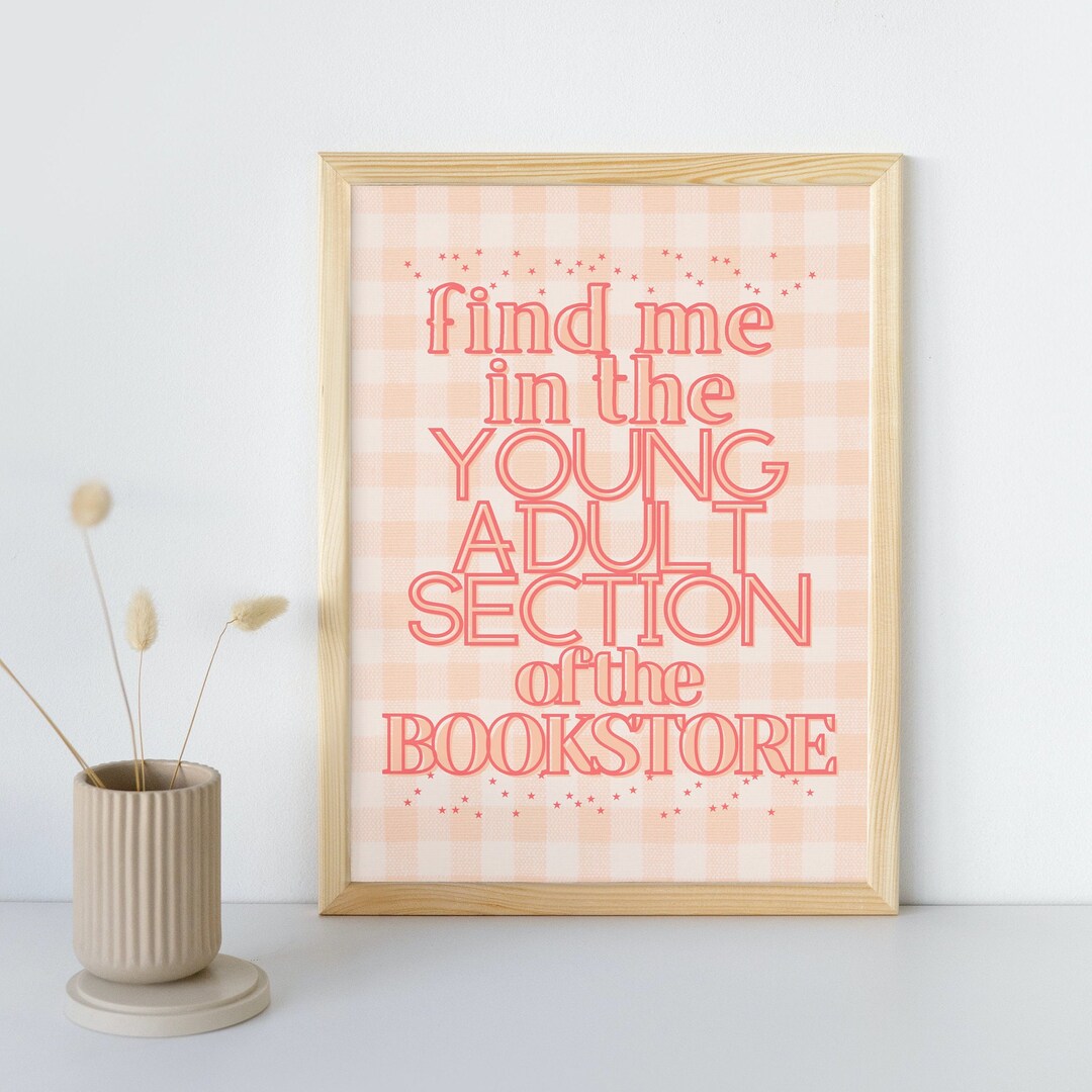Bookstore Young Adult Section Poster Instant Download | Bookish Poster ...