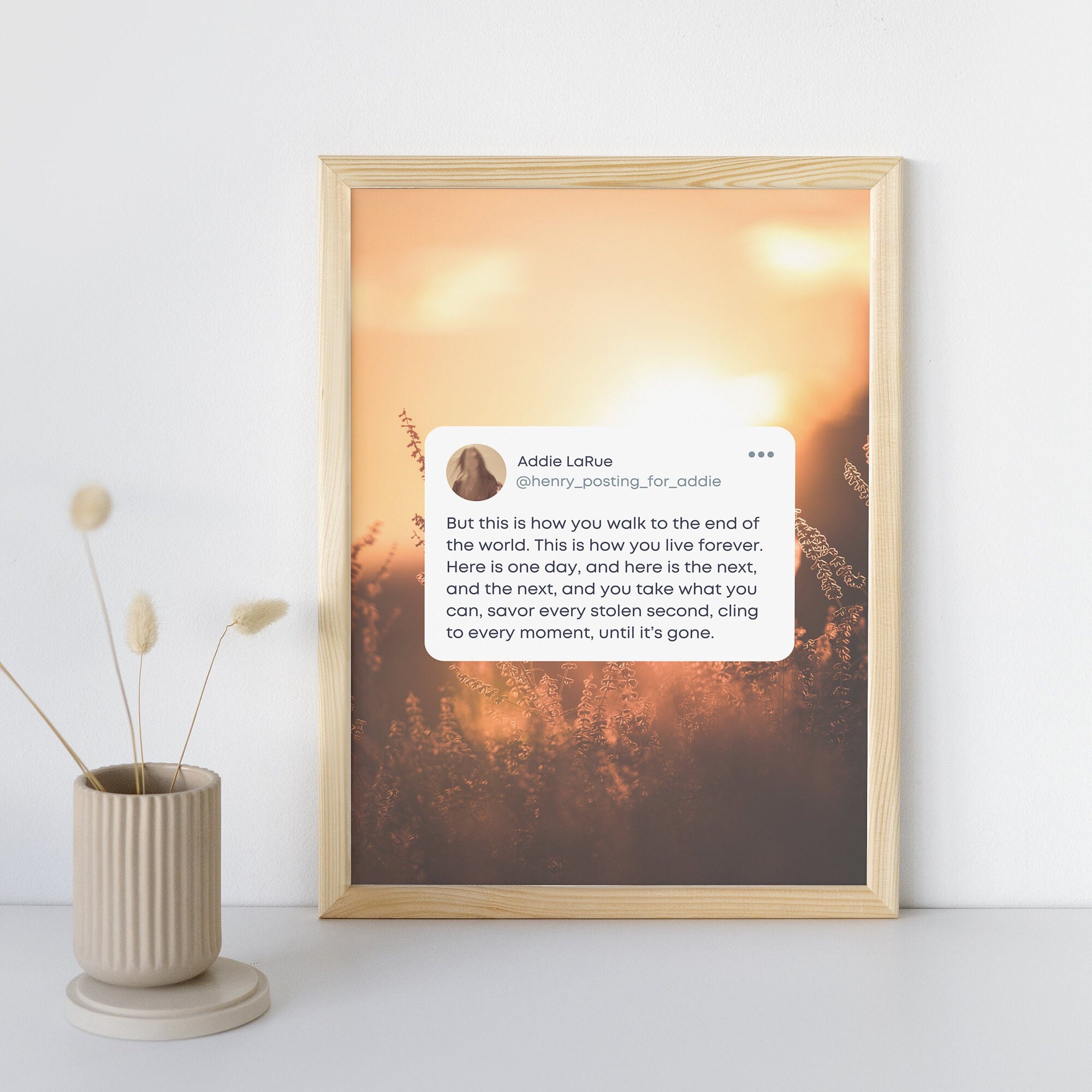 Addie Larue Twitter Poster Instant Download Bookish Poster Digital File ...