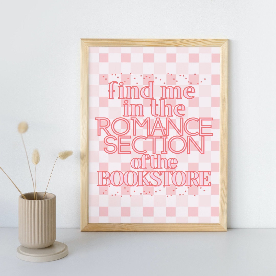 Bookstore Romance Section Poster Instant Download | Bookish Poster ...