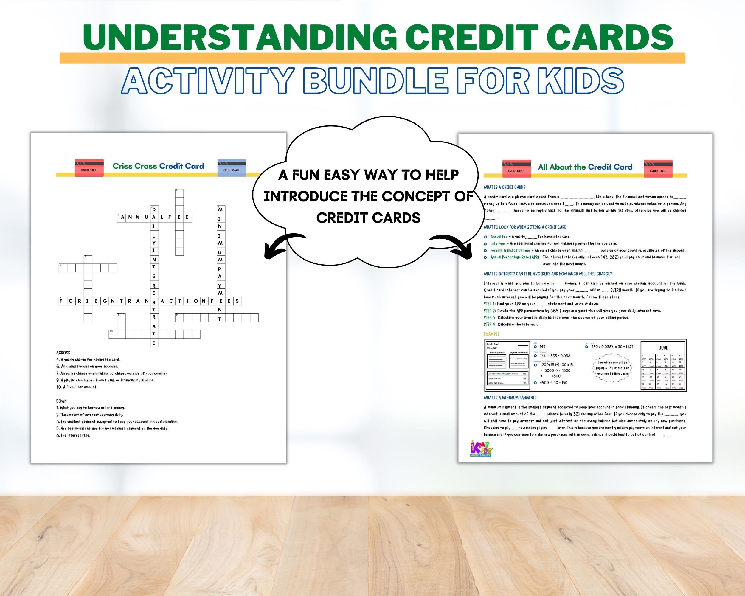 All About Credit Cards: Early Education for Kids and Teens - Etsy