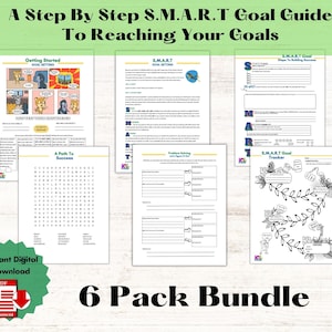 SMART Goals Planning Worksheet, Printable Template for Kids - Etsy