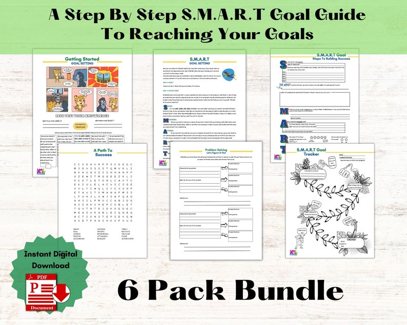 SMART Goals Planning Worksheet, Printable Template for Kids - Etsy