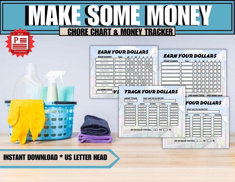 Chore Chart - Make Some Money - Etsy