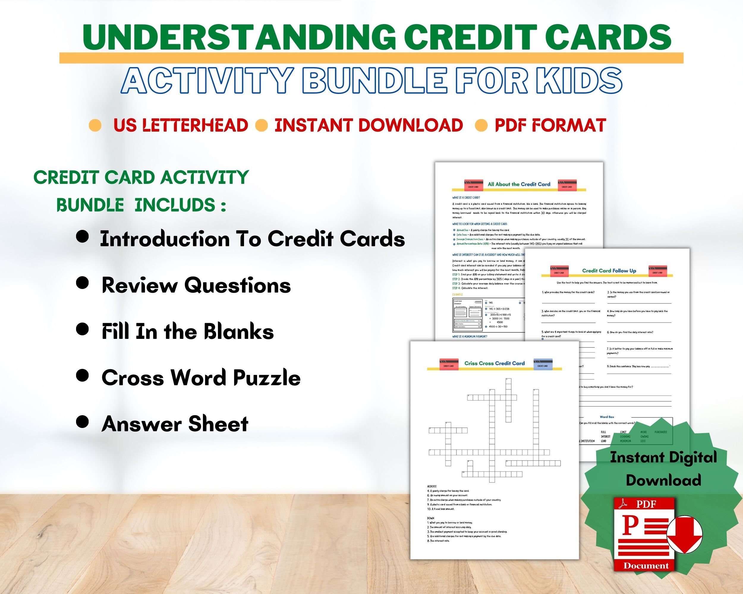 All About Credit Cards: Early Education for Kids and Teens - Etsy