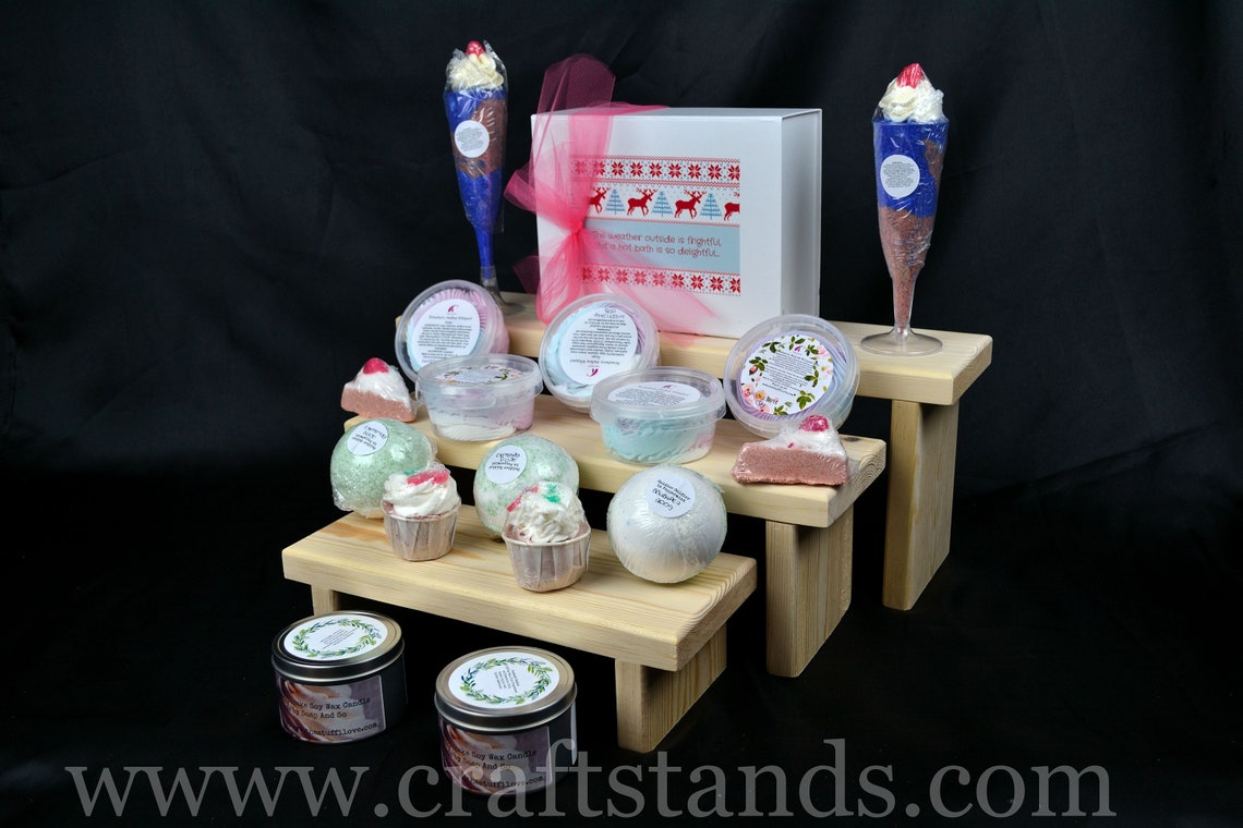 3 Tier Elemental Portable Tabletop Riser Craft Fair Display - Etsy