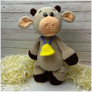 Crochet Pattern Cow Bull. AMIGURUMI Cow Plush Pattern. Crochet Tutorial ...