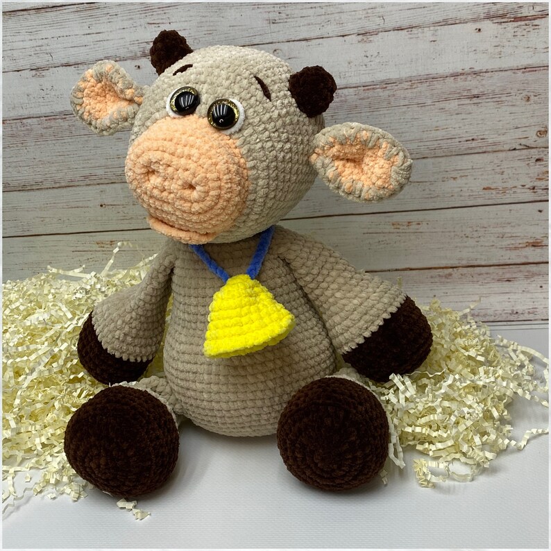Crochet Pattern Cow Bull. AMIGURUMI Cow Plush Pattern. Crochet Tutorial ...