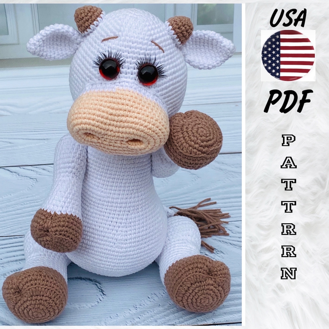 AMIGURUMI Cow PATTERN. Crochet Pattern Amigurumi Cow or Bull. Cow ...