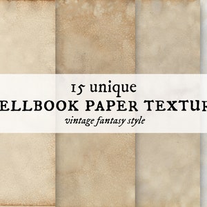 15 Vintage Spellbook Paper Textures, Natural Parchment, Digital ...