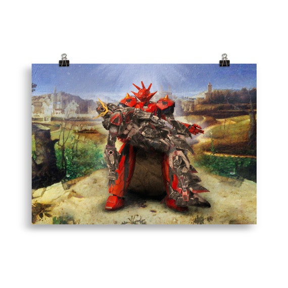Getter Robot E Gundam Poster Digital Painiting - Etsy