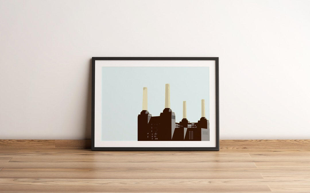 Battersea Power Station Poster London Industrial Art Iconic Landmark ...