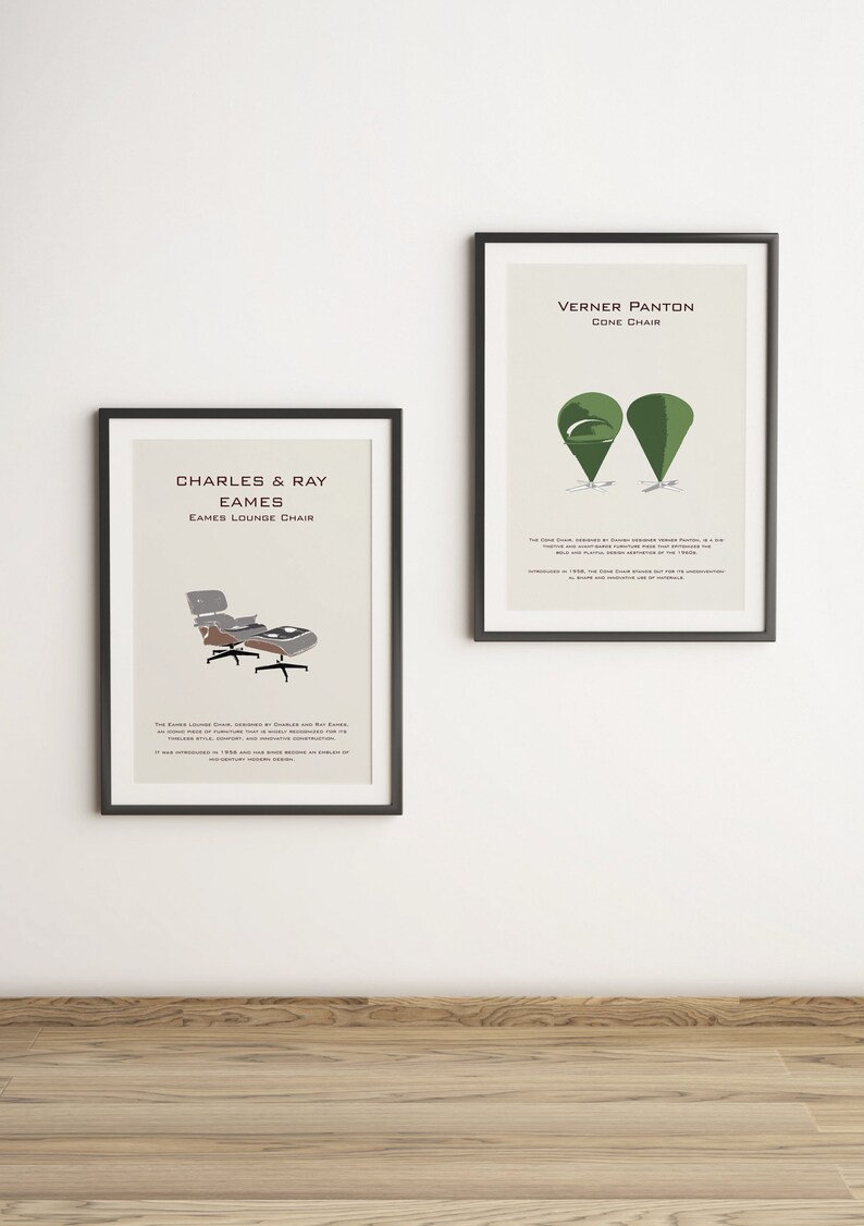 Cone Chair by Verner Panton, Chair Poster, Famous Chairs, Interior ...